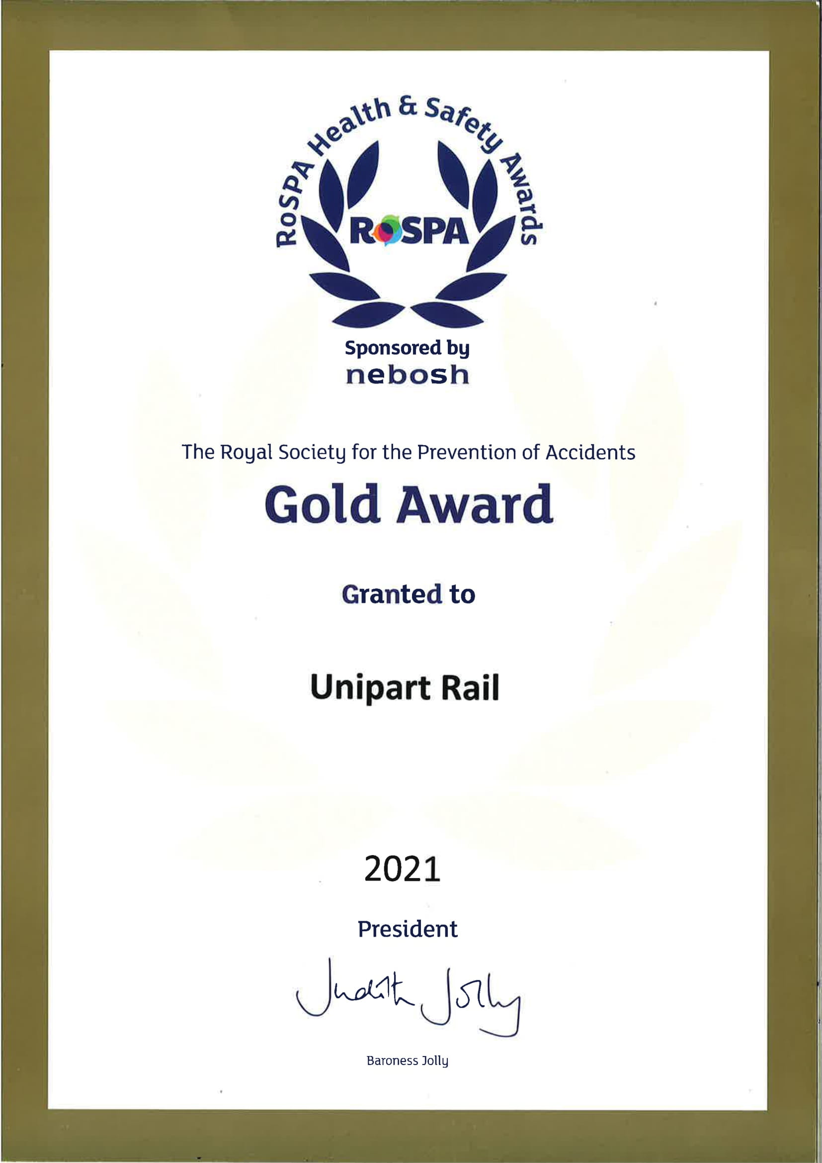 Awards & Accreditations - Park Signalling